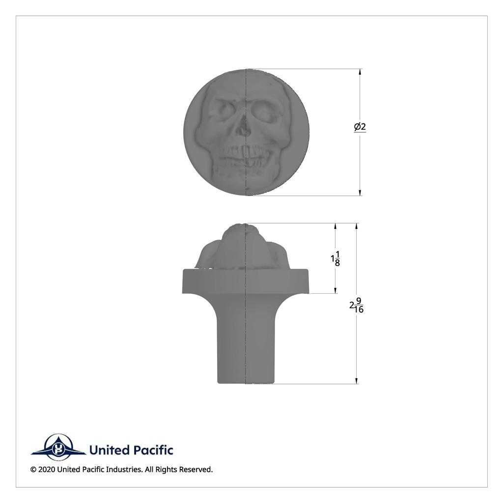 Dash Knobs & Screws: 3D Skull Air Valve Knob - Candy Red