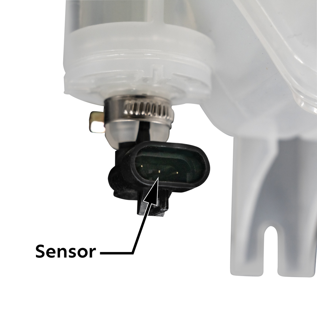 Exterior: Pressurized Coolant Reservoir and Level Sensor for Volvo VNL/VNM