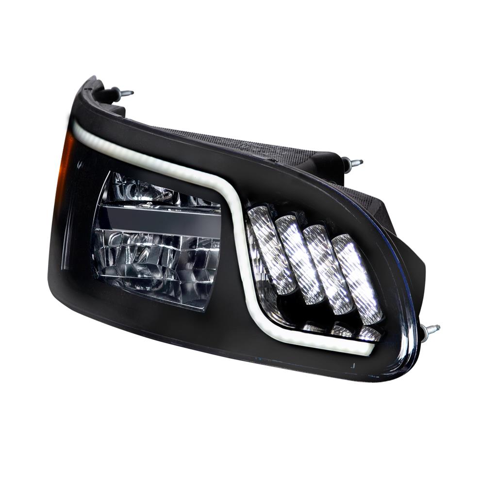Headlights: Full LED Headlight for Peterbilt - Blackout - Passenger