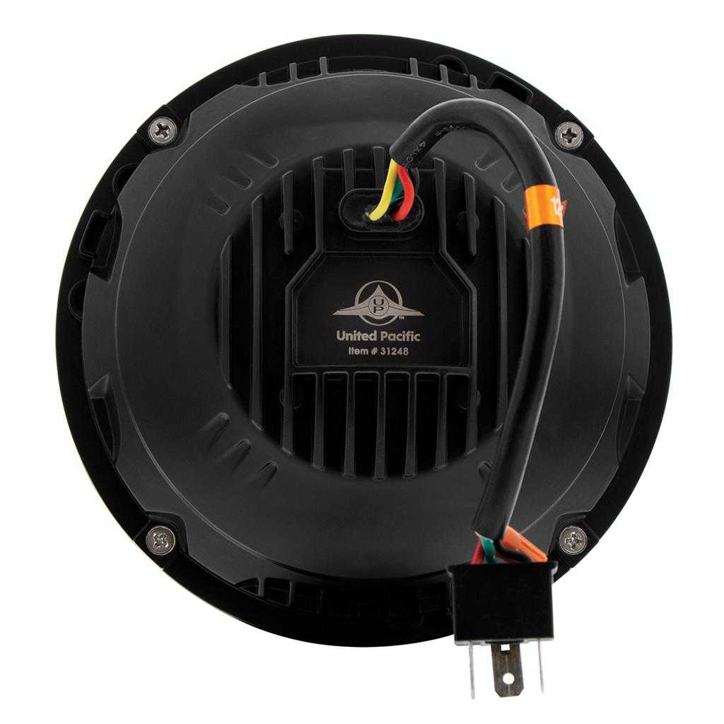 Bulbs: Heated 7 Inch LED Headlight with White Position Light