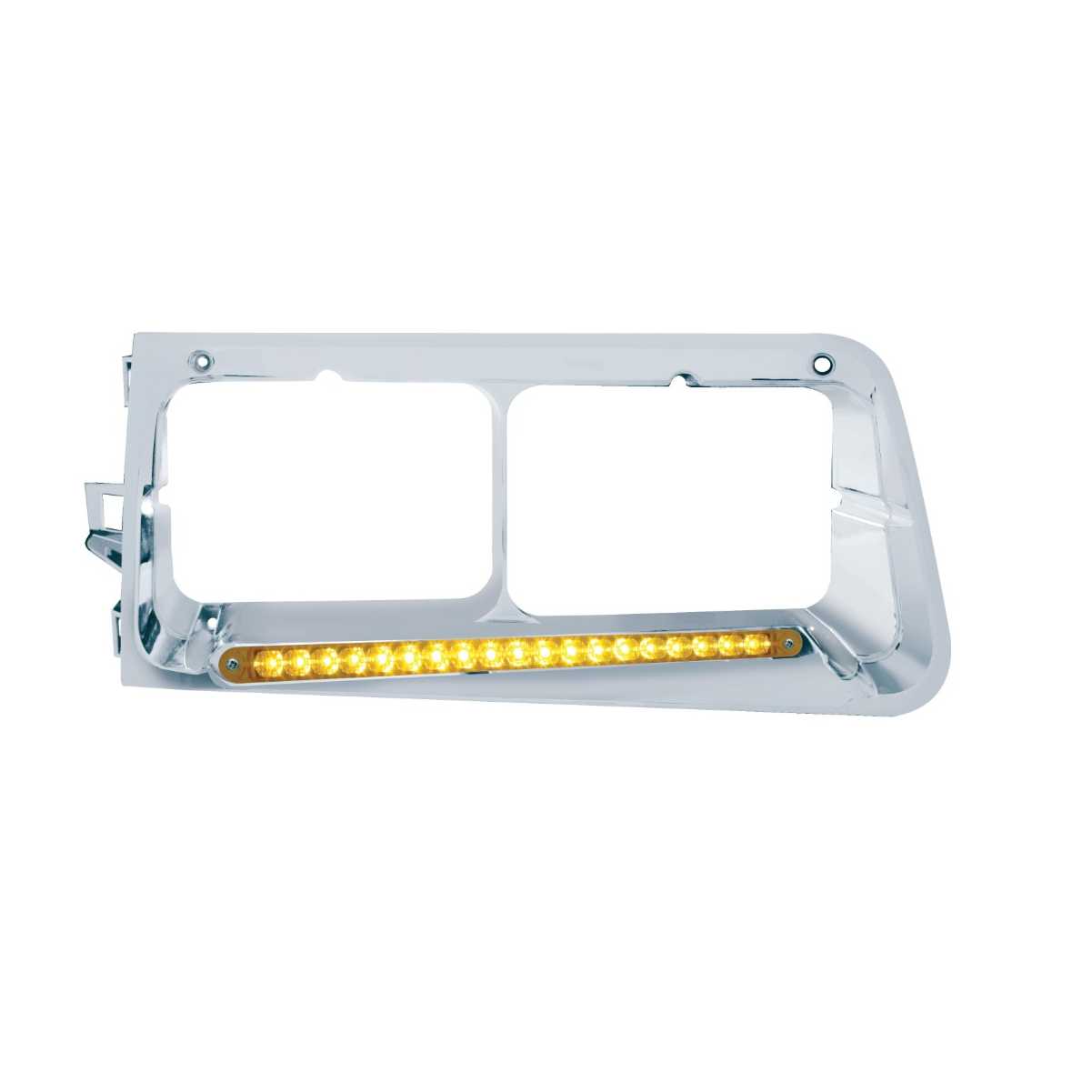 Headlights: LED Headlight Bezel w/ Turn Signal f/ Freightliner FLD ...