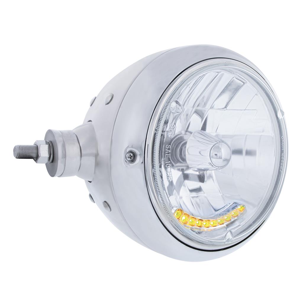 Headlight Assemblies: 10 LED Horizontal Headlight w/ Crystal Lens - 304 ...