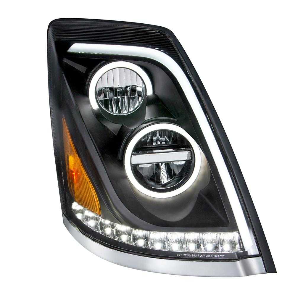 Headlights: Full LED Headlight w/ Dual Color f/ 2013-2017 Volvo VN/VNL ...