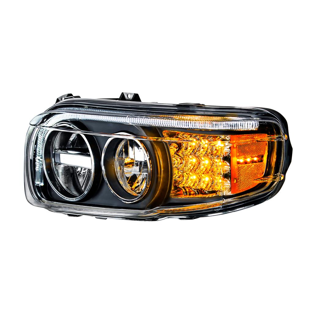 Headlights: LED Headlight with Position Light Bar for Peterbilt 388/389 ...