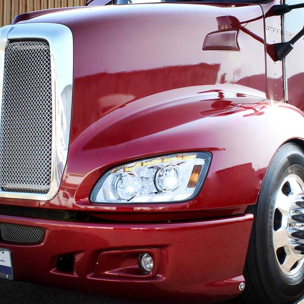 Headlights: LED Headlight with Triple Position Light Bars for Kenworth ...