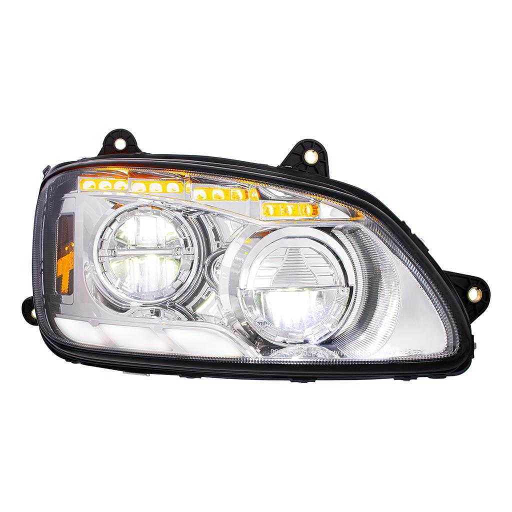 Headlights: LED Headlight with Triple Position Light Bars for Kenworth ...
