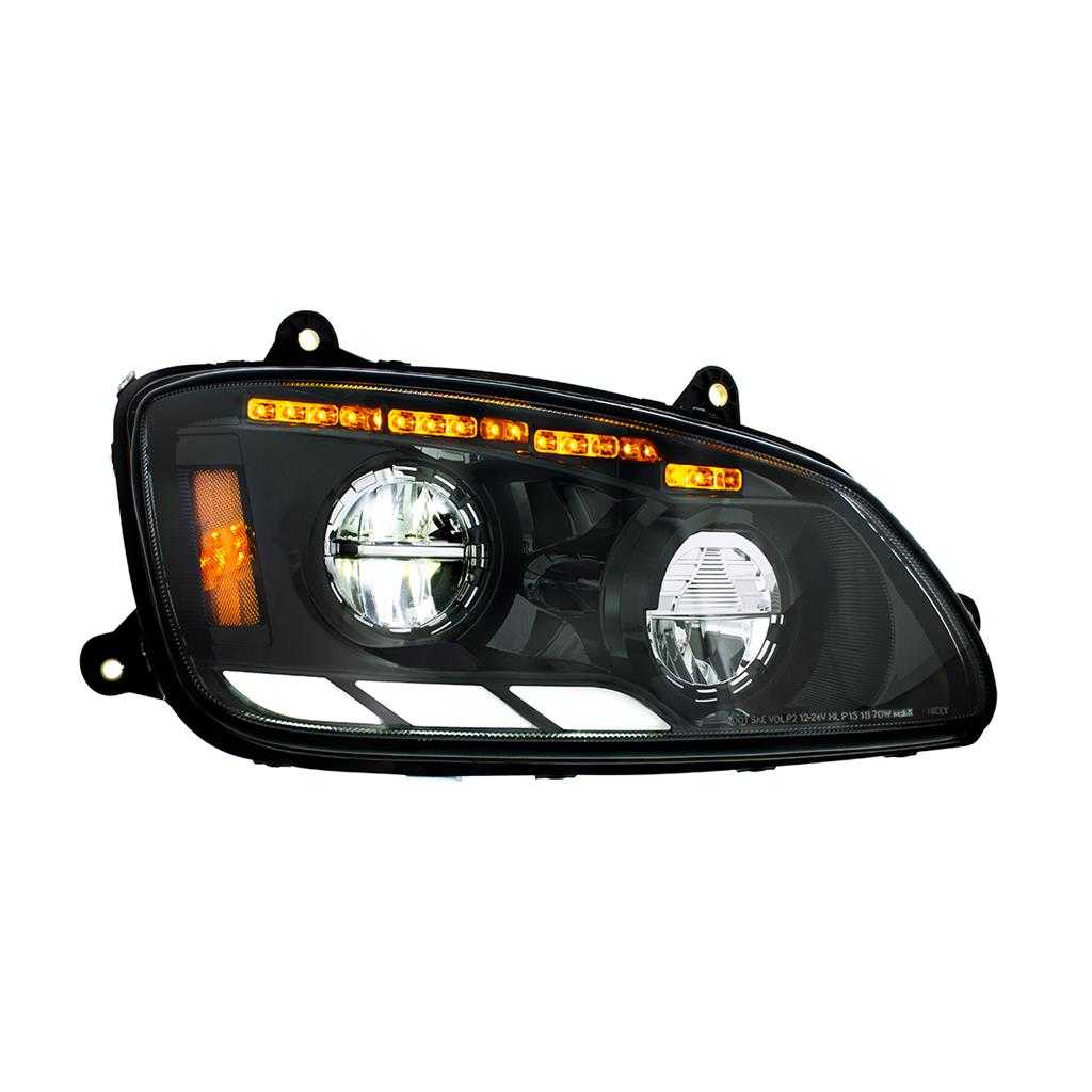 Headlights: LED Headlight with Triple Position Light Bars for Kenworth ...