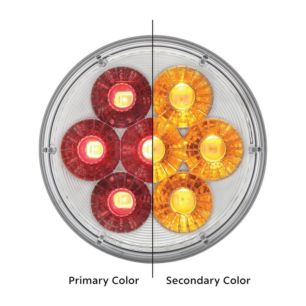 Stop, Turn, Tail & Back-Up Lights: 14 Red/Amber LED 4 Inch Double Fury ...