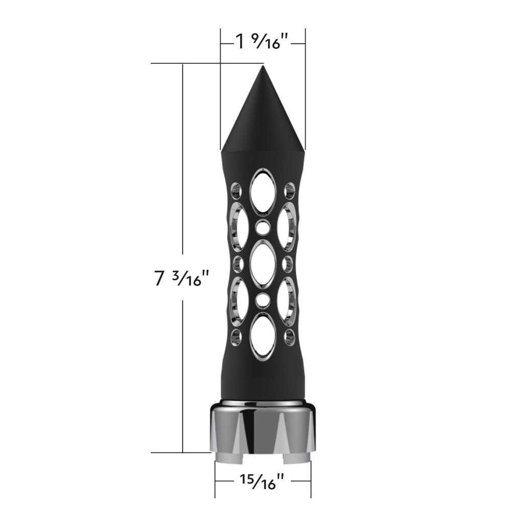Shifter & Knobs: Black Vertical Daytona Style Spike Gearshift Knob with ...