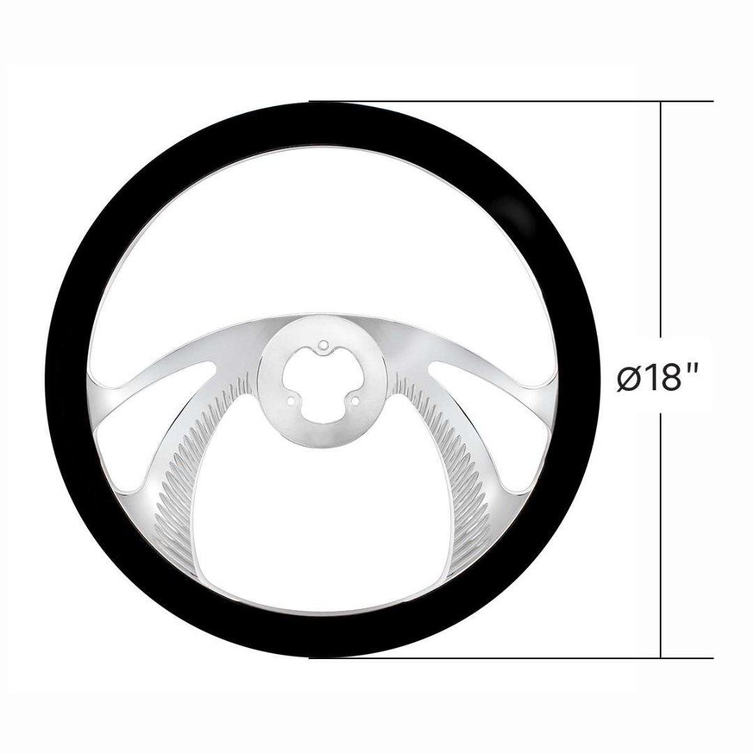 Steering Wheels: 18 Inch Chrome Aluminum Scorpion Style Steering Wheel ...