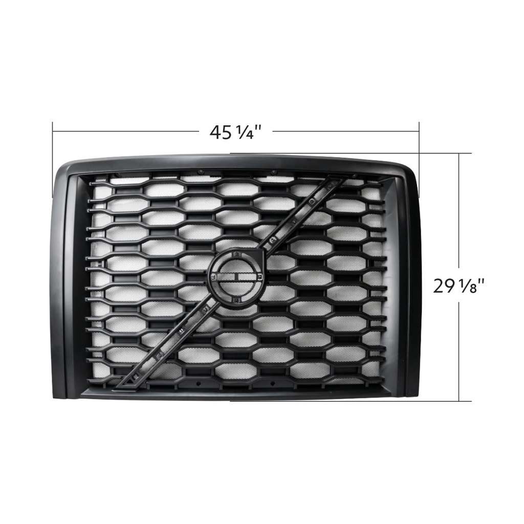 Grilles: Grille with Bug Screen for 2018-2024 Volvo VNL - Black