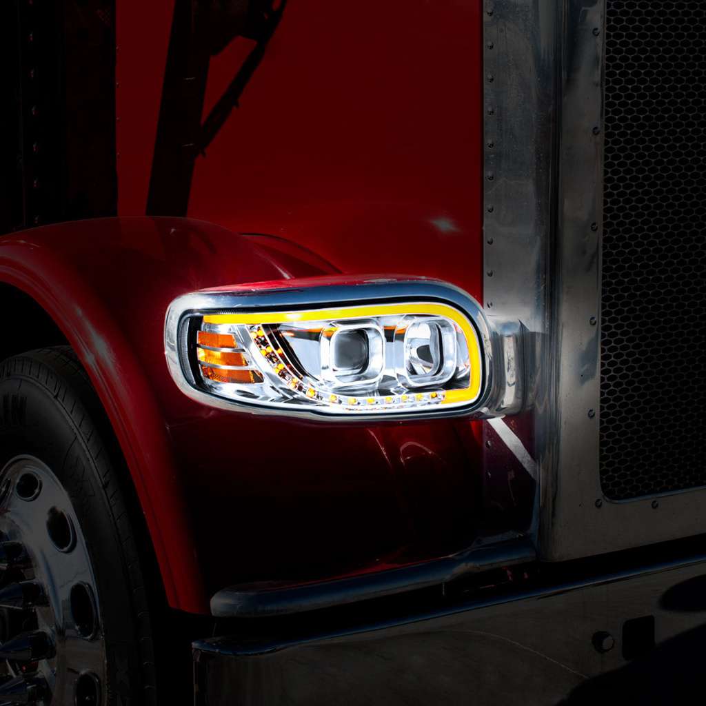 Headlights: Projection Headlight with LED Turn Signal Light Bar for ...