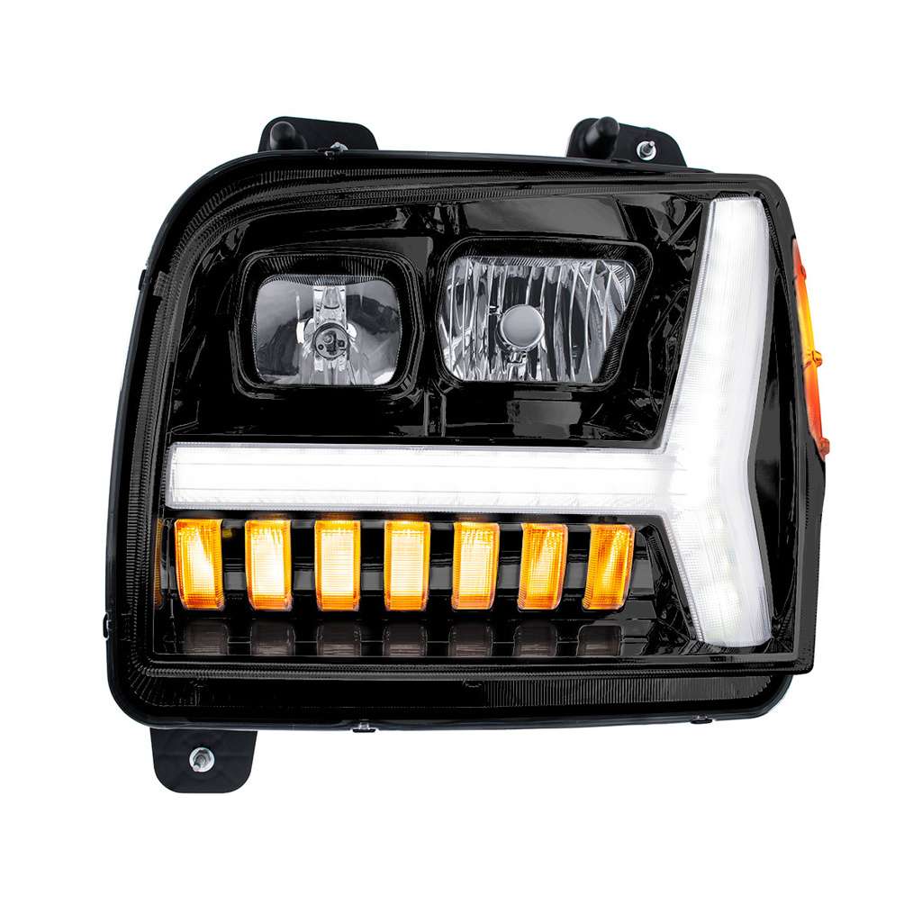 Headlights: Headlight with LED DRL Light Bar and Turn Signal for ...