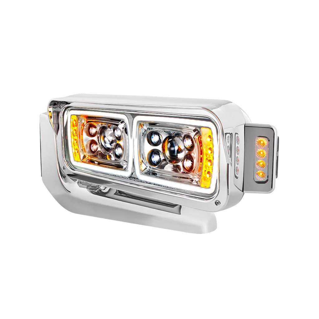 Headlights: 10 LED Projection Headlight with Mounting Arm and Turn ...