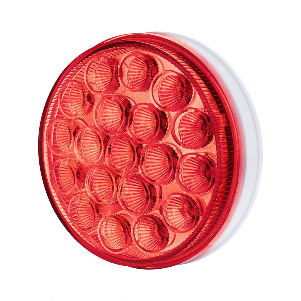 Stop, Turn, Tail & Back-Up Lights: 19 Red/Green LED 4 Inch Round Double ...