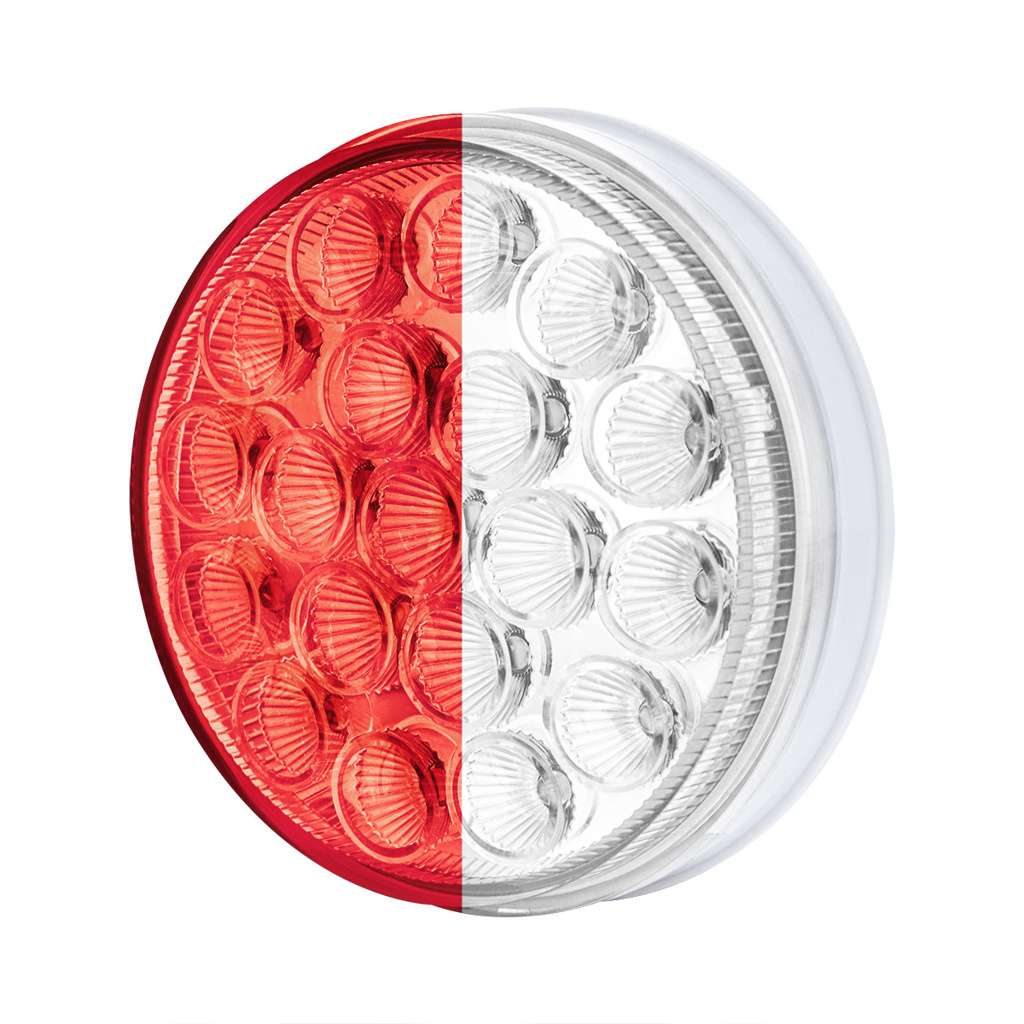 Stop, Turn, Tail & Back-Up Lights: 19 Red/White LED 4 Inch Round Double ...