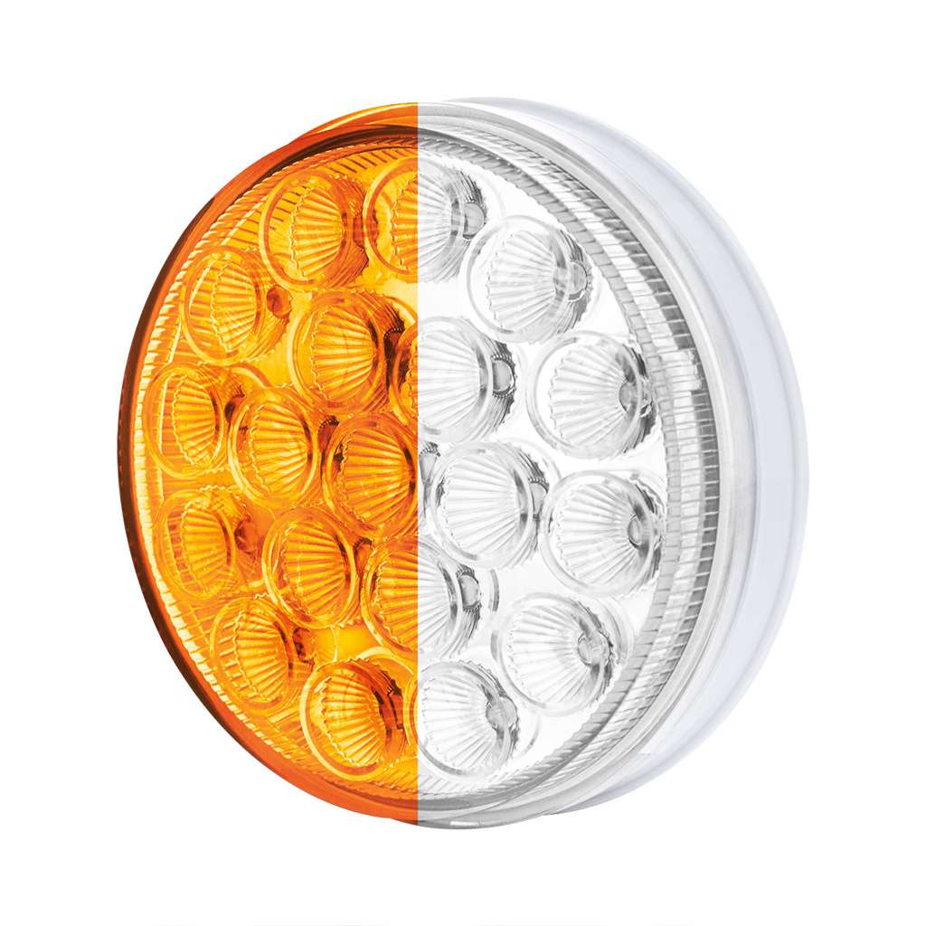 Round Clear Lens Turn Signals 3.75 Inch 4 Diode Fender Turn Signal