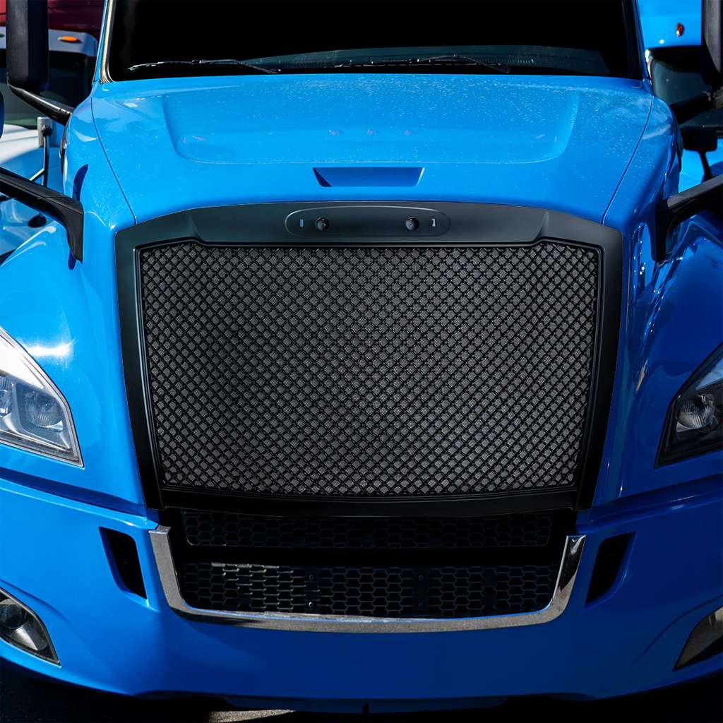 Grilles: Mesh Grille for 2018 - 2024 Freightliner Cascadia - Black