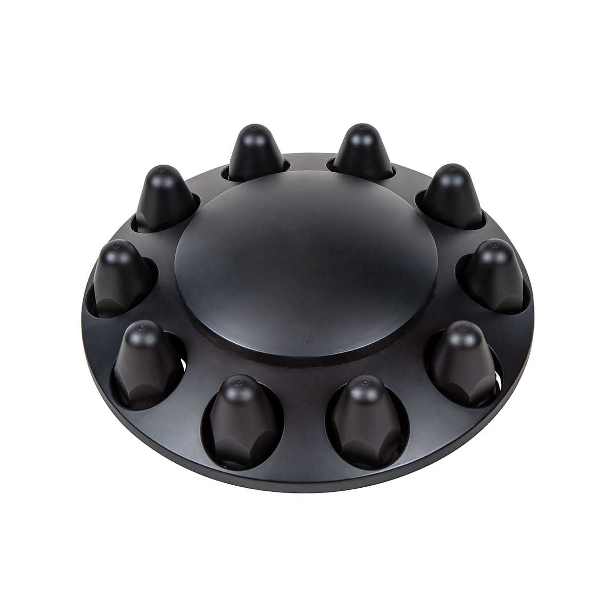 Front Axle Covers: Black Front Axle Cover w/ Dome Cap and 1-1/2 Inch ...