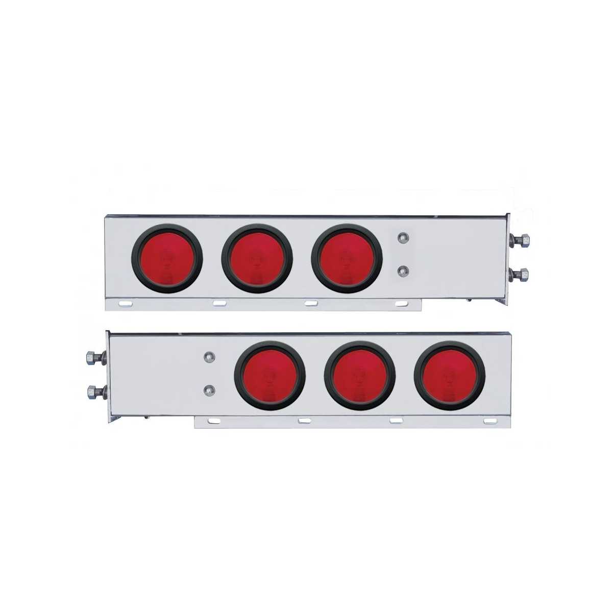Mud Flap Rear Light Bars: 2 Inch Bolt Pattern Stainless Spring Loaded ...