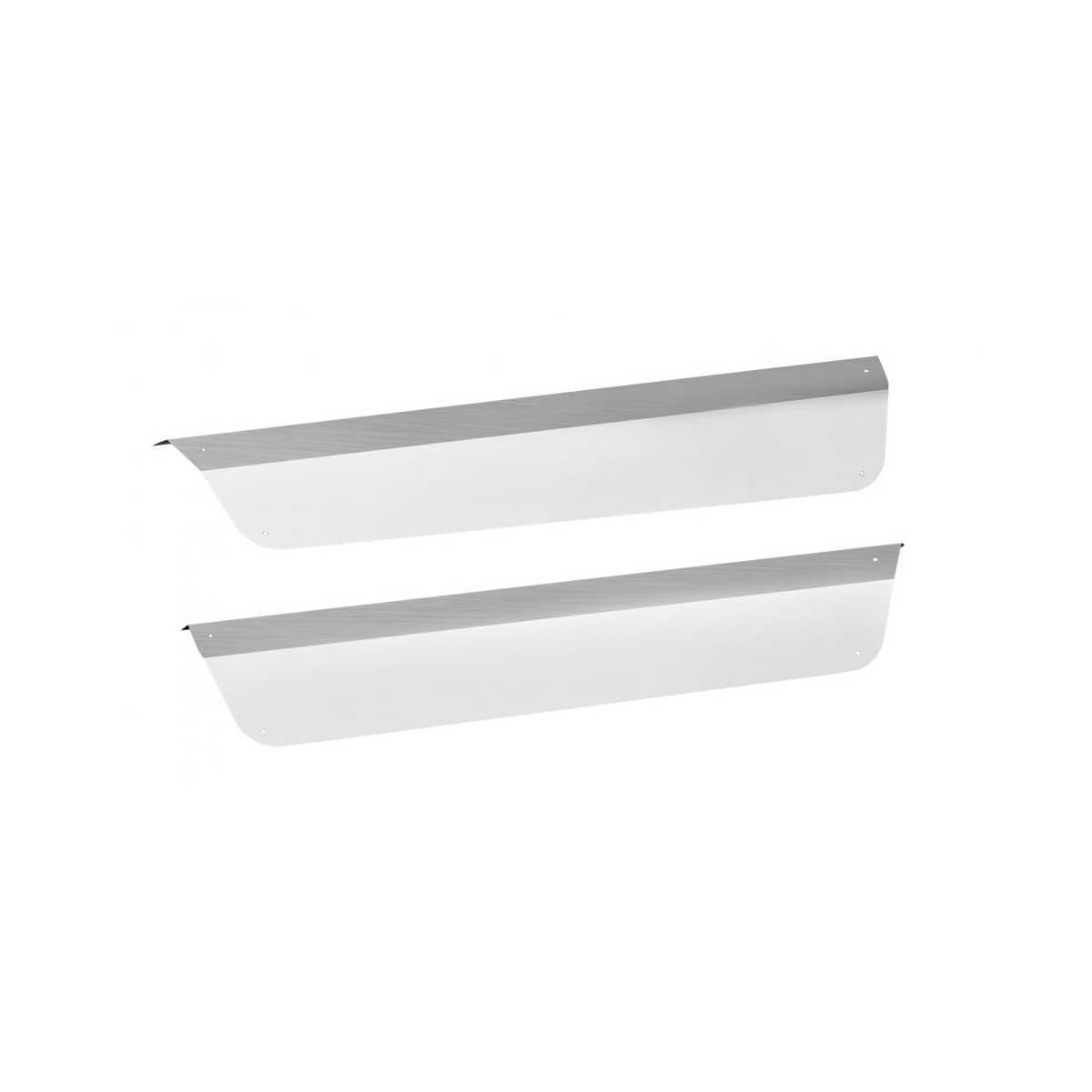 Exterior: Stainless Front Upper Step Kick Plate for Kenworth T700