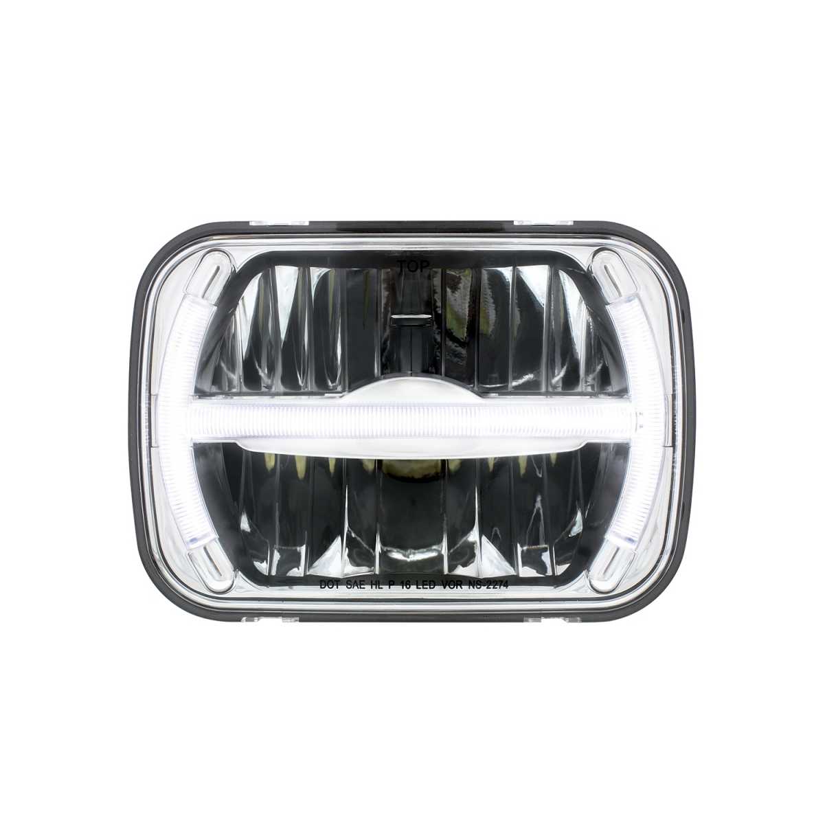 Bulbs: 5 Inch x 7 Inch LED Rectangular Light with LED Light Bar