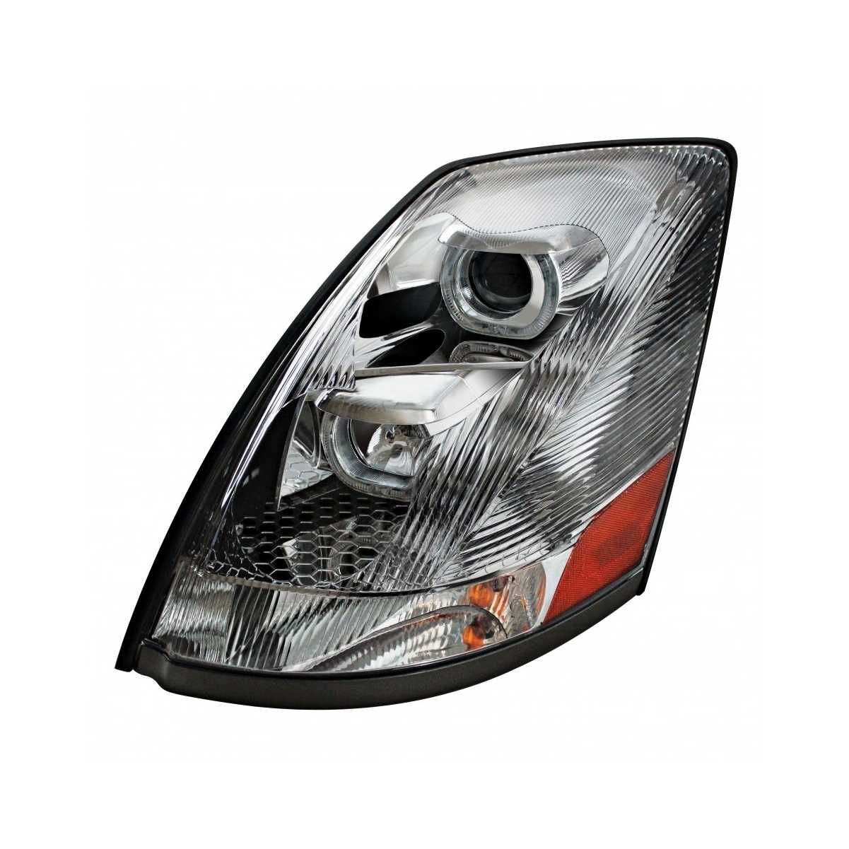 Headlights: Projection Headlight w/ White LED Light Bar for Volvo VN ...
