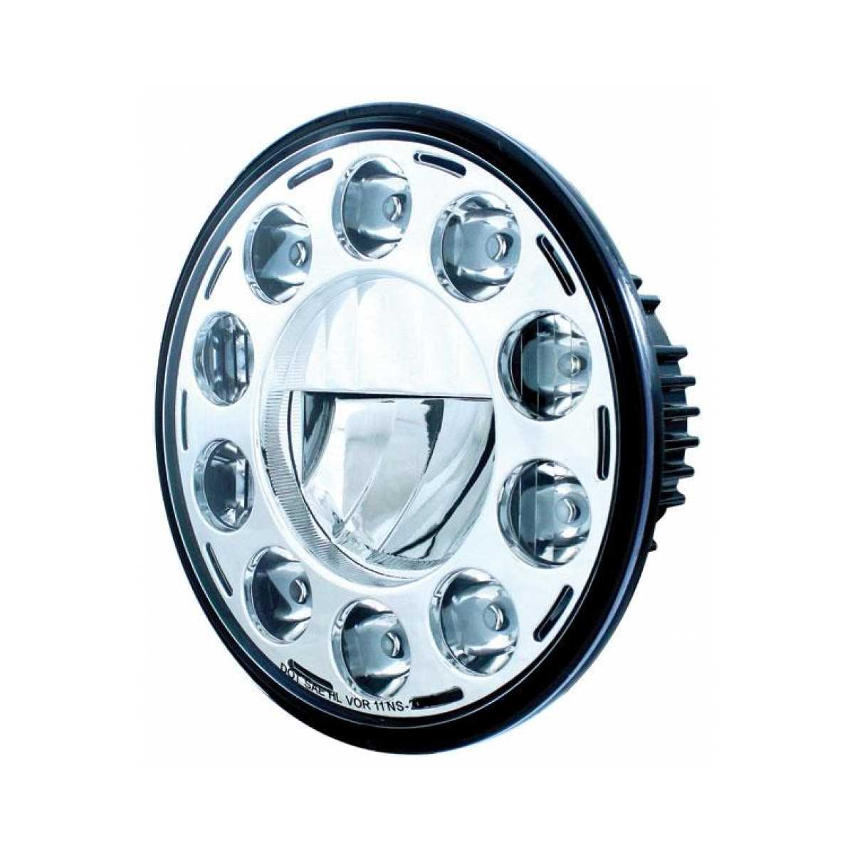 Headlight Assemblies: Classic Half Moon Headlight w/ 11 LED Bulb and ...