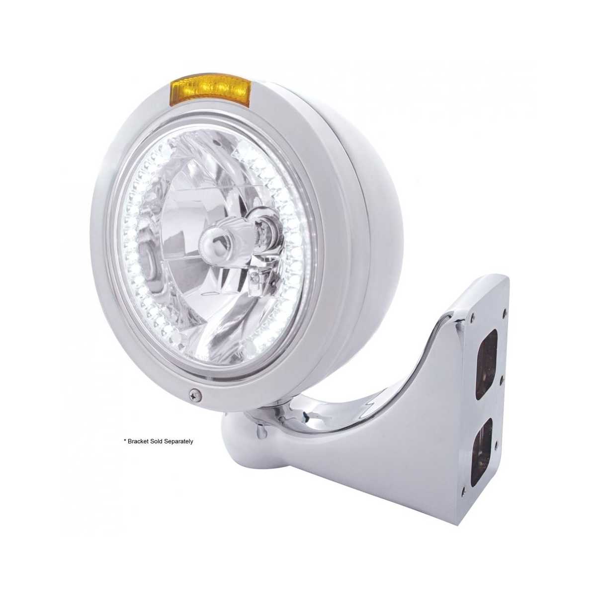 Headlight Assemblies: Bullet Classic Headlight H4 Bulb White LED and ...