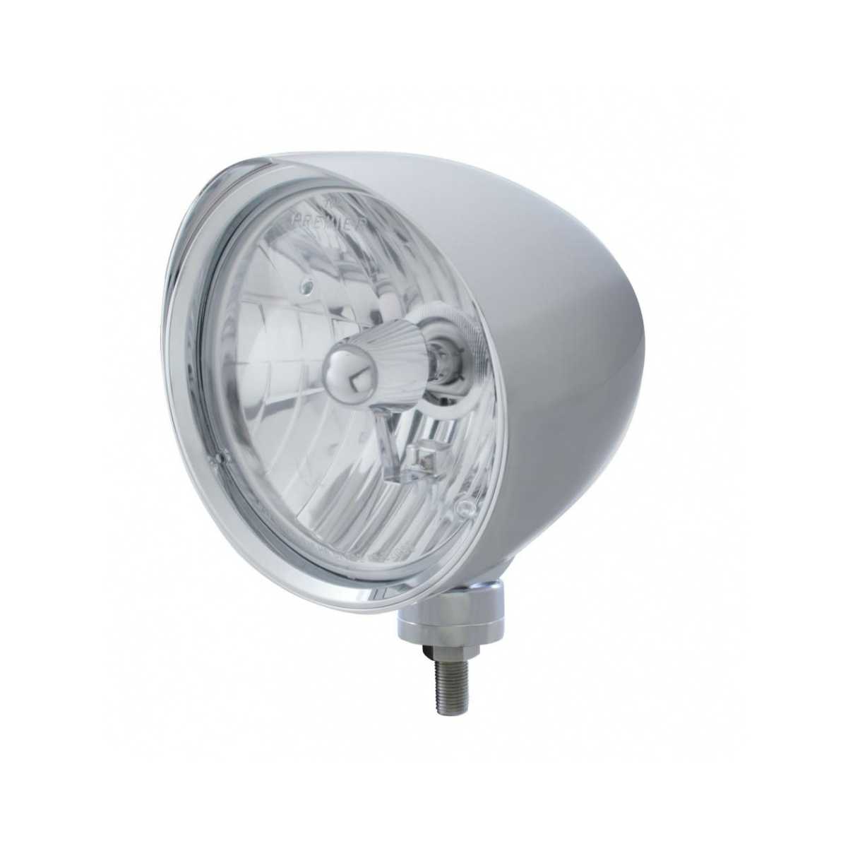 Headlights & Accessories: Chrome Chopper Headlight w/ Smooth Visor ...