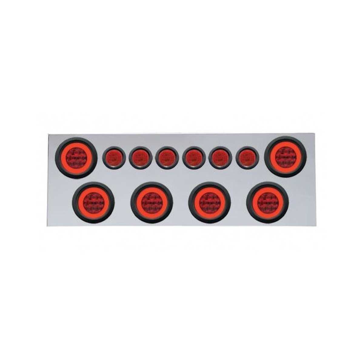 Rear Light Panels & Light Bars: Rear Center Panel w/ 4 Inch Lights and ...