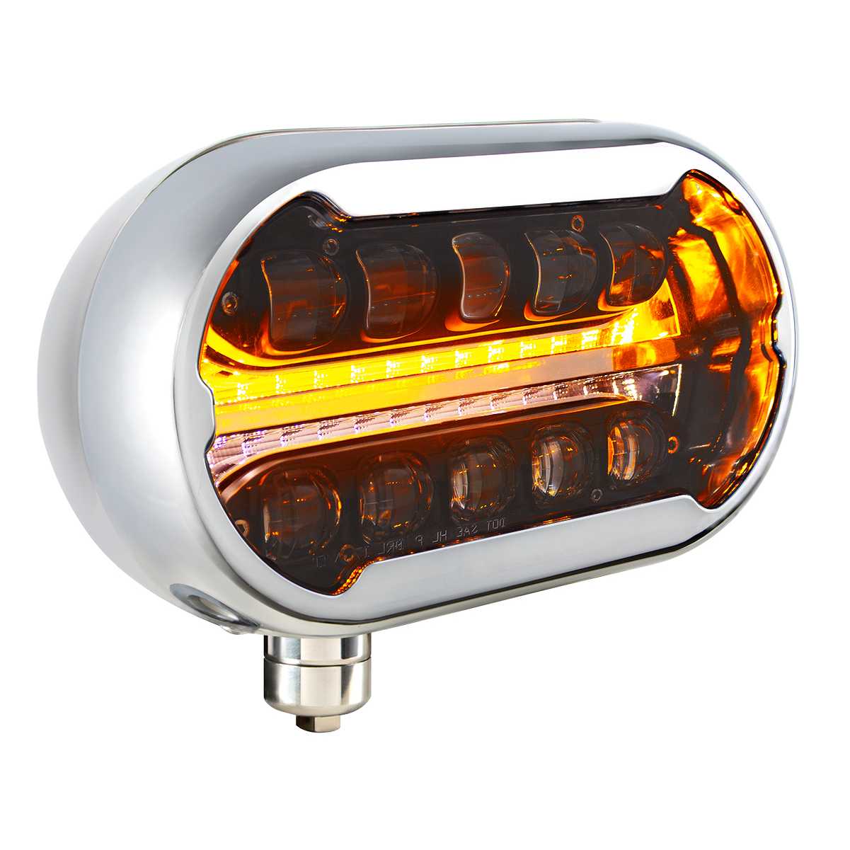 Headlights: Full LED Projector Headlight w/ Stainless Peterbilt 359 ...