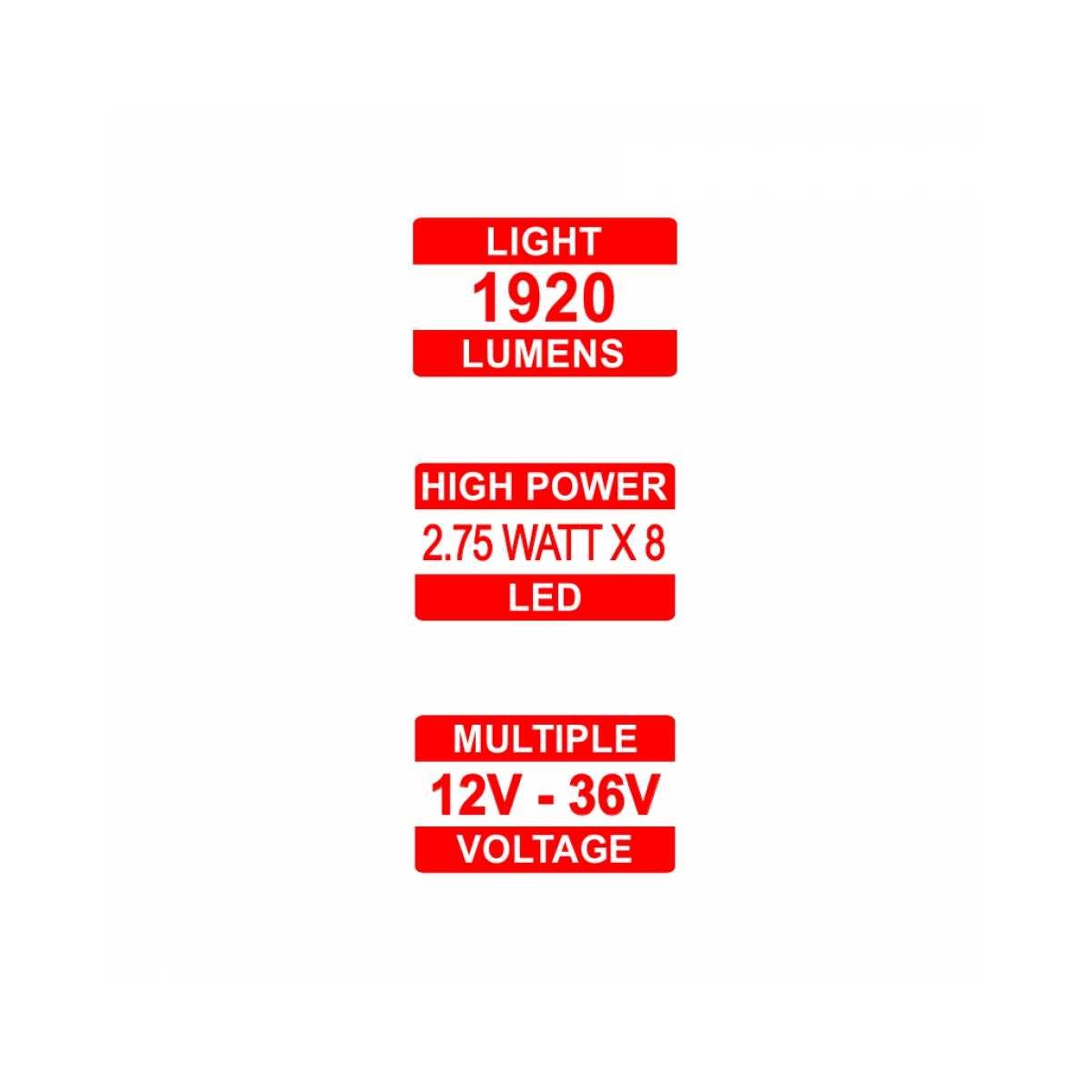 Auxiliary, Work & Utility Lights: 8 LED Oval Wide Angle Driving/Work Light