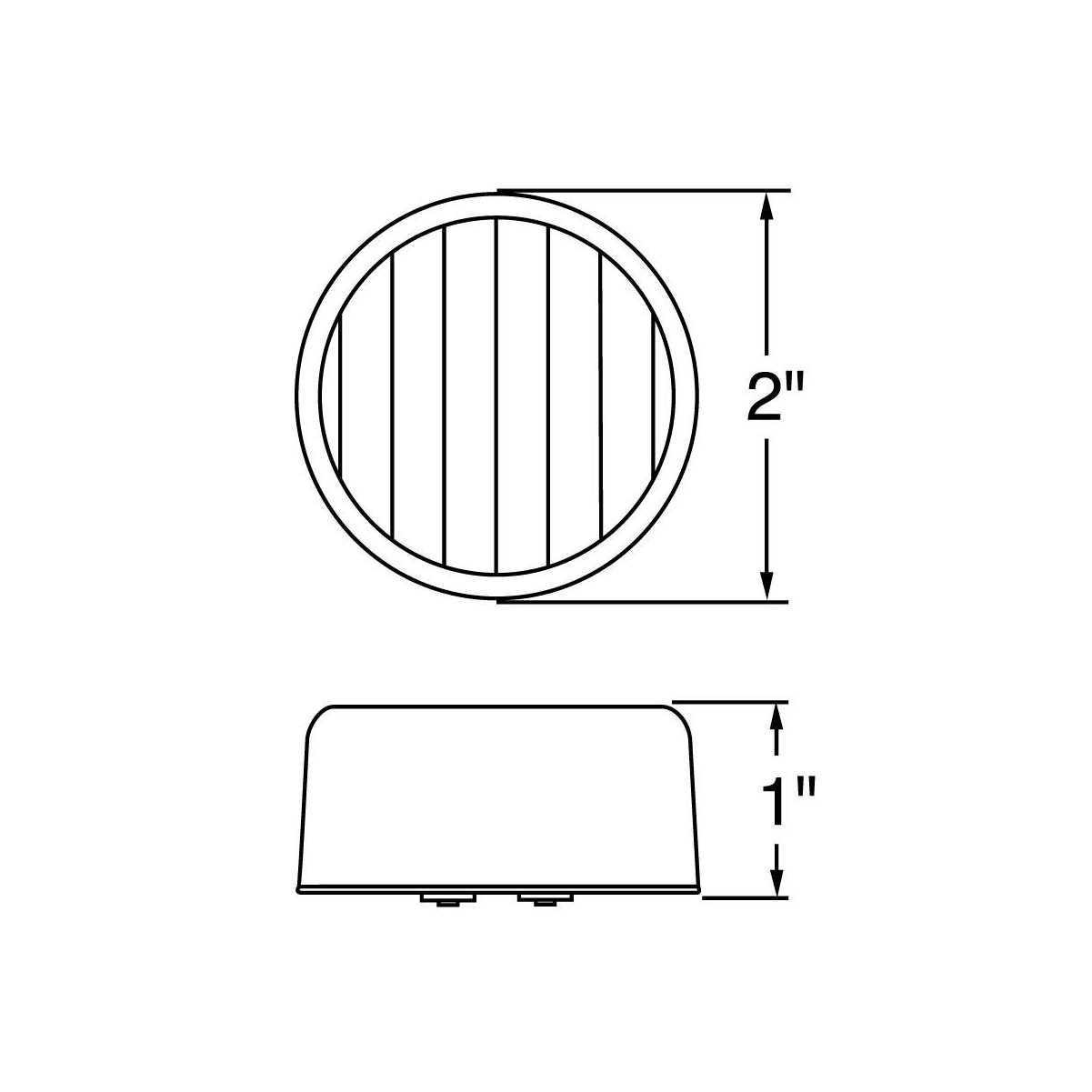 Clearance & Marker Lights: 9 LED 2 Inch Flat Clearance/Marker Light ...