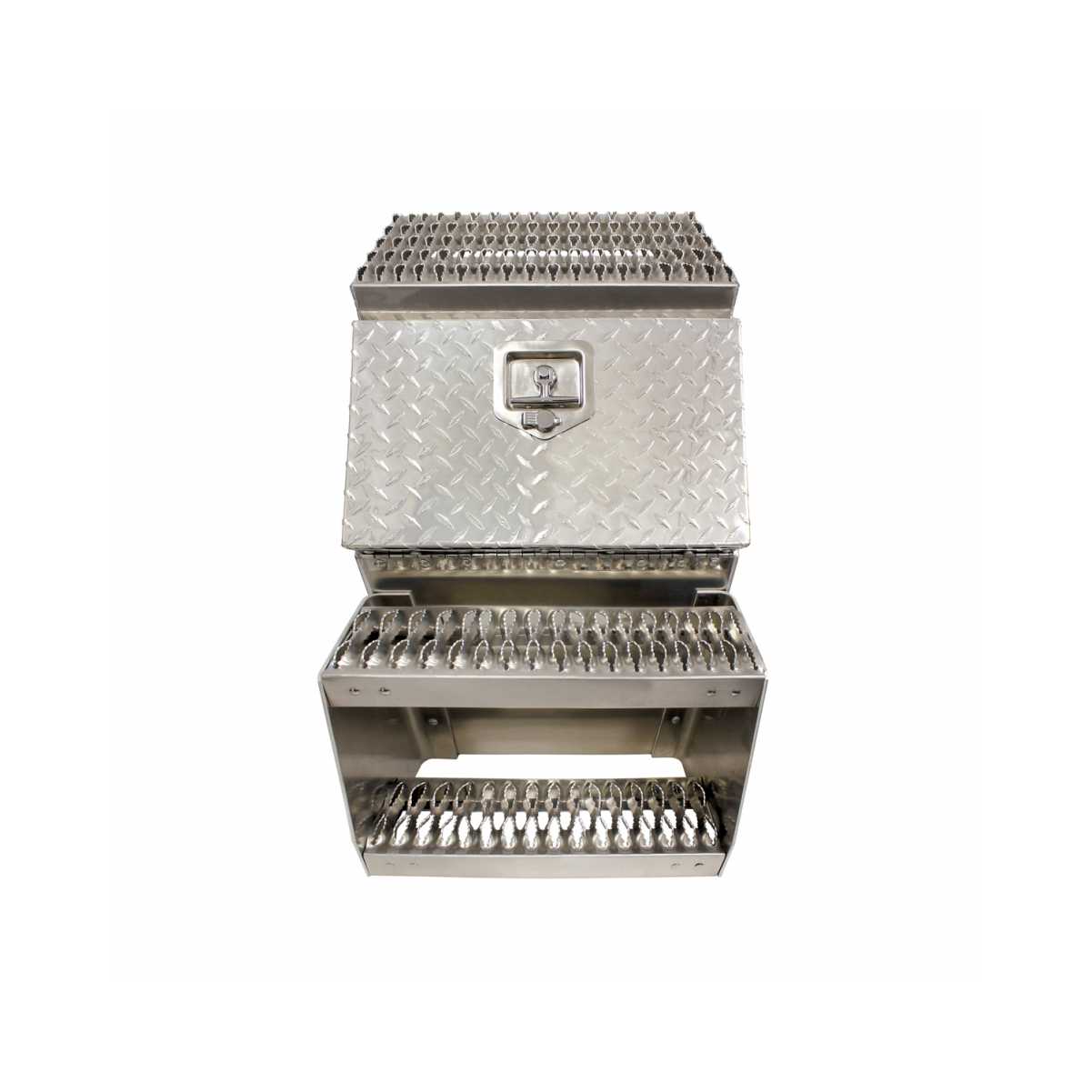 Steps & Boxes: 18 Inch Aluminum Step Saddle Box