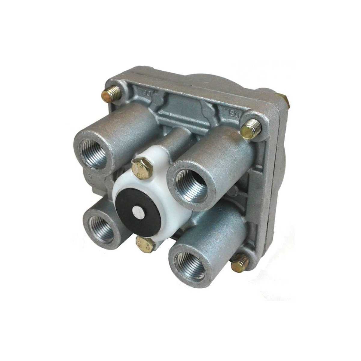 Air System Valves: 4 Port Trailer Brake Control Relay Valve