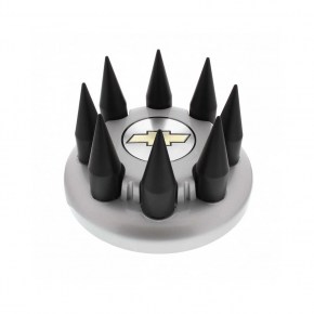 Chevy & GMC: Black Spike Hubcap Nut Cover for 2003-2015 Chevy and GMC ...